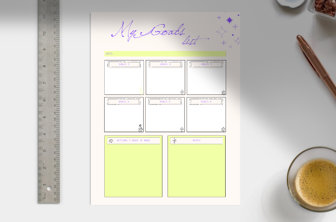 Printable Goal Action Plan Planner – Alicia Shaffer